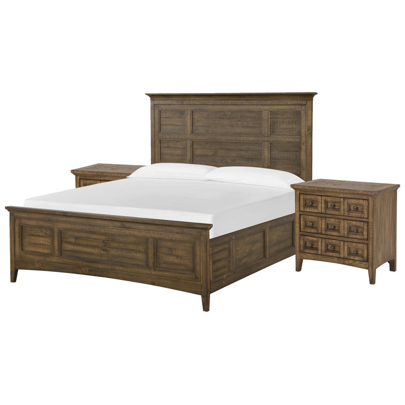 Latitude Run® Queen Panel Bed With 2 Nightstands | Wayfair